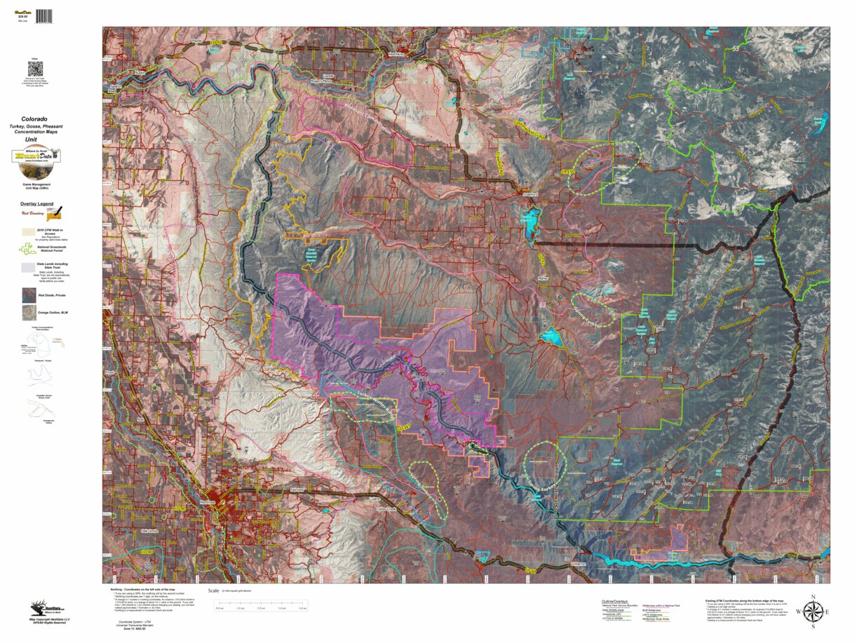 Colorado Unit 63 Turkey, Goose, and Pheasant Concentration Map by ...