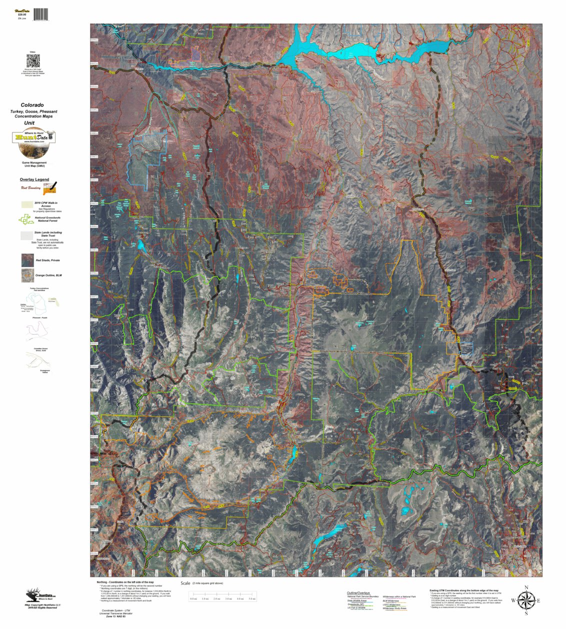 Colorado Unit 66 Turkey, Goose, and Pheasant Concentration Map by ...