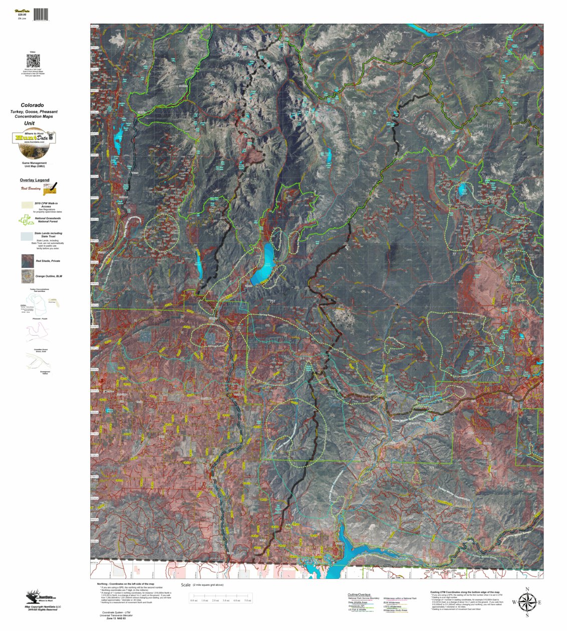 Colorado Unit 751 Turkey, Goose, and Pheasant Concentration Map by ...