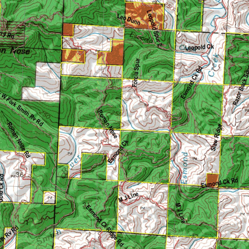 Oregon Hunting Unit 20, Siusla Land Ownership Map by HuntData LLC ...
