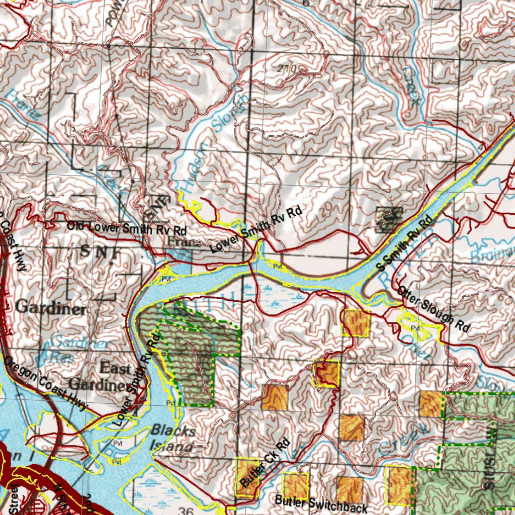 Oregon Hunting Unit 20, Siusla Land Ownership Map by HuntData LLC ...
