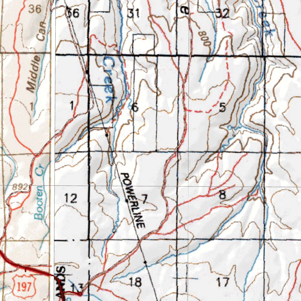 Oregon Hunting Unit 40 North, Maupin Land Ownership Map by HuntData LLC ...