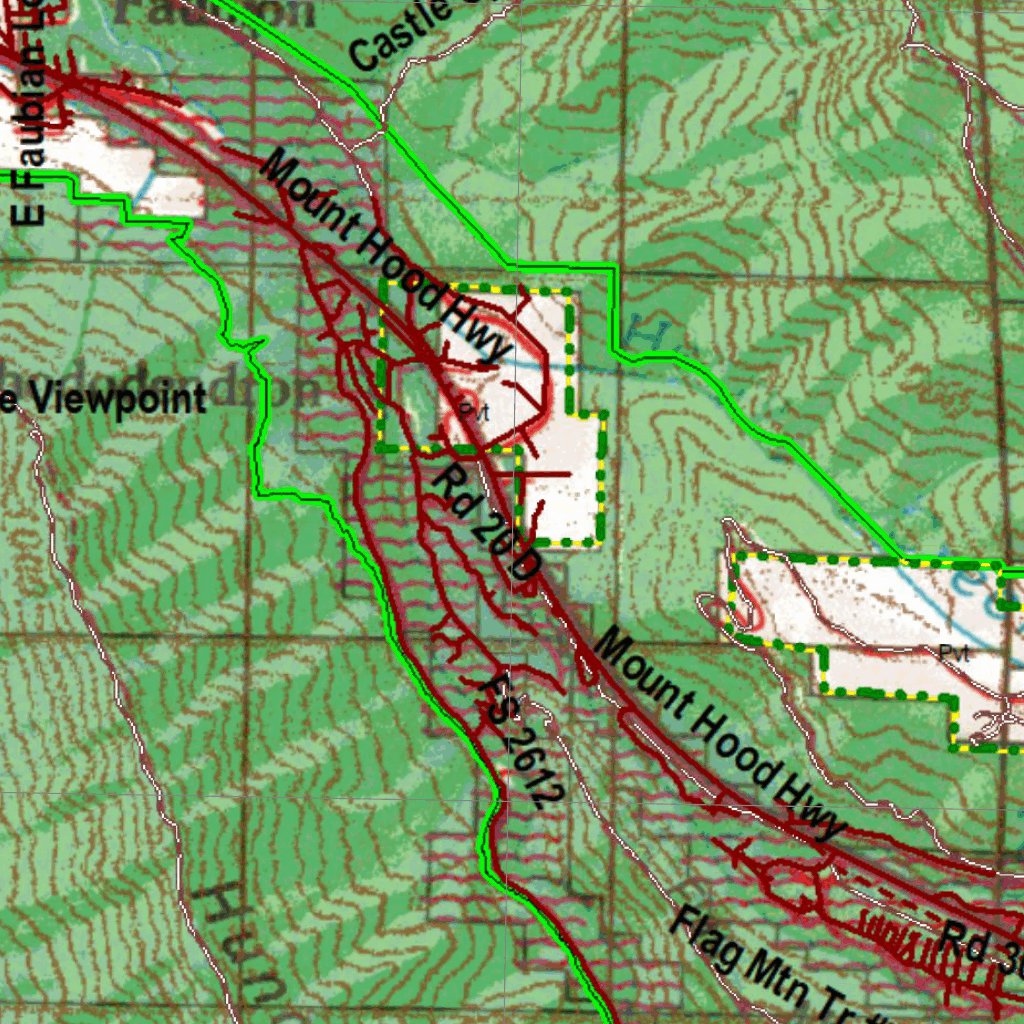 Oregon Hunting Unit 42, Hood Land Ownership Map by HuntData LLC ...