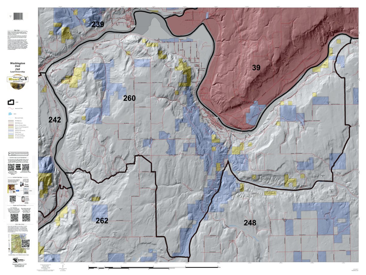 Washington Hunting Unit(s) 260 Landownership Map by HuntData LLC ...