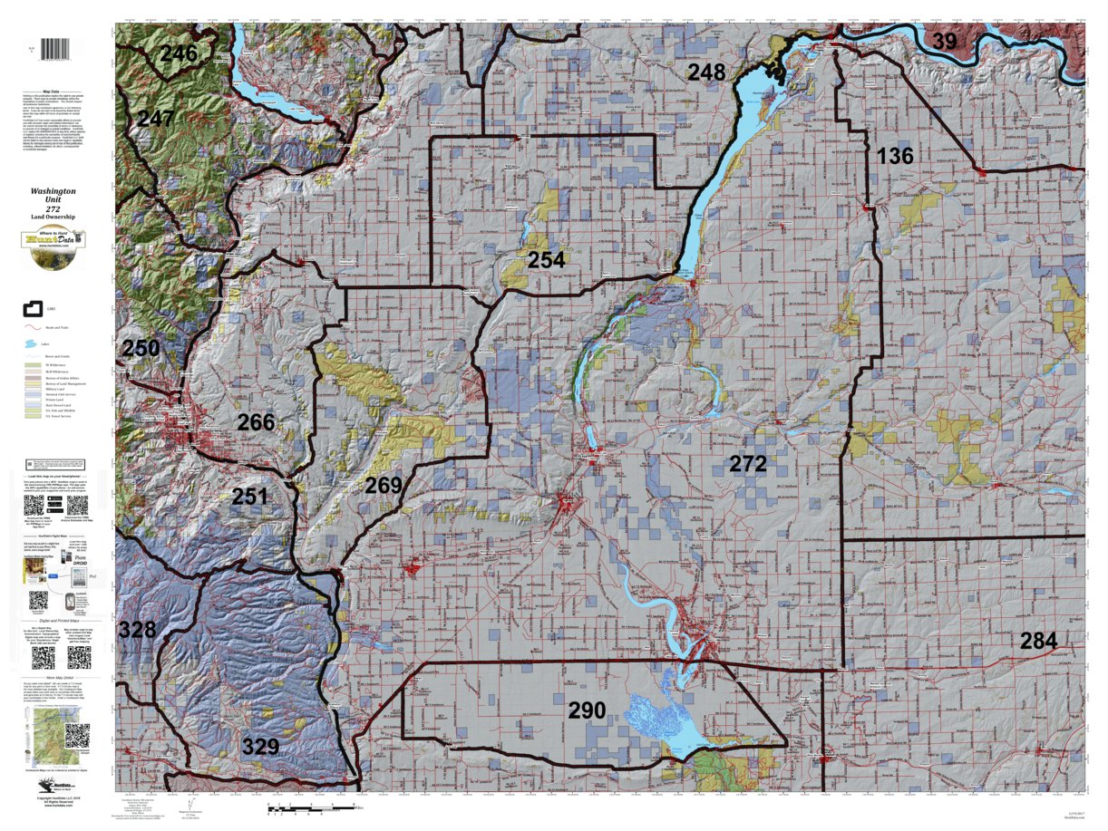 Washington Hunting Unit(s) 272 Landownership Map by HuntData LLC ...