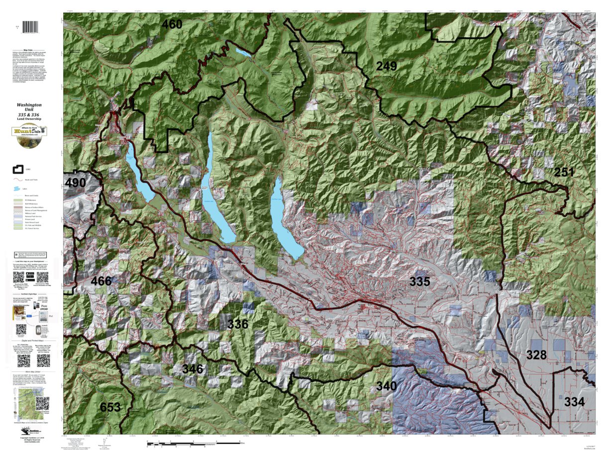 Washington Hunting Unit(s) 335 336 Landownership Map by HuntData LLC ...