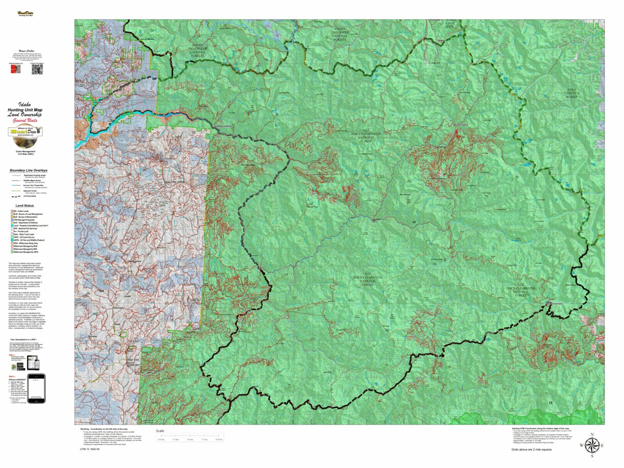 Idaho General Unit 10 Land Ownership Map by Idaho HuntData LLC | Avenza ...