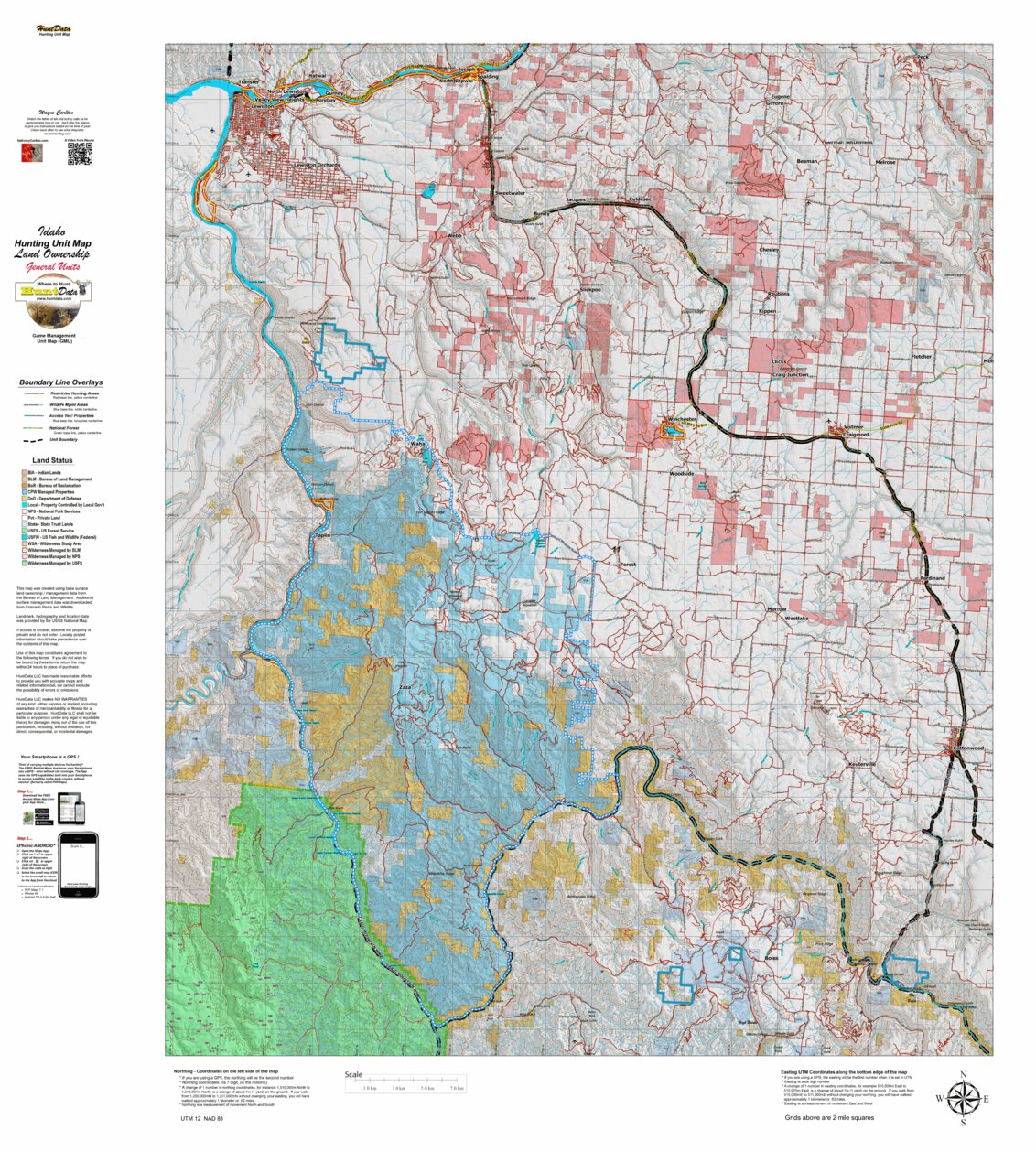 Idaho General Unit 11 Land Ownership Map by Idaho HuntData LLC | Avenza ...