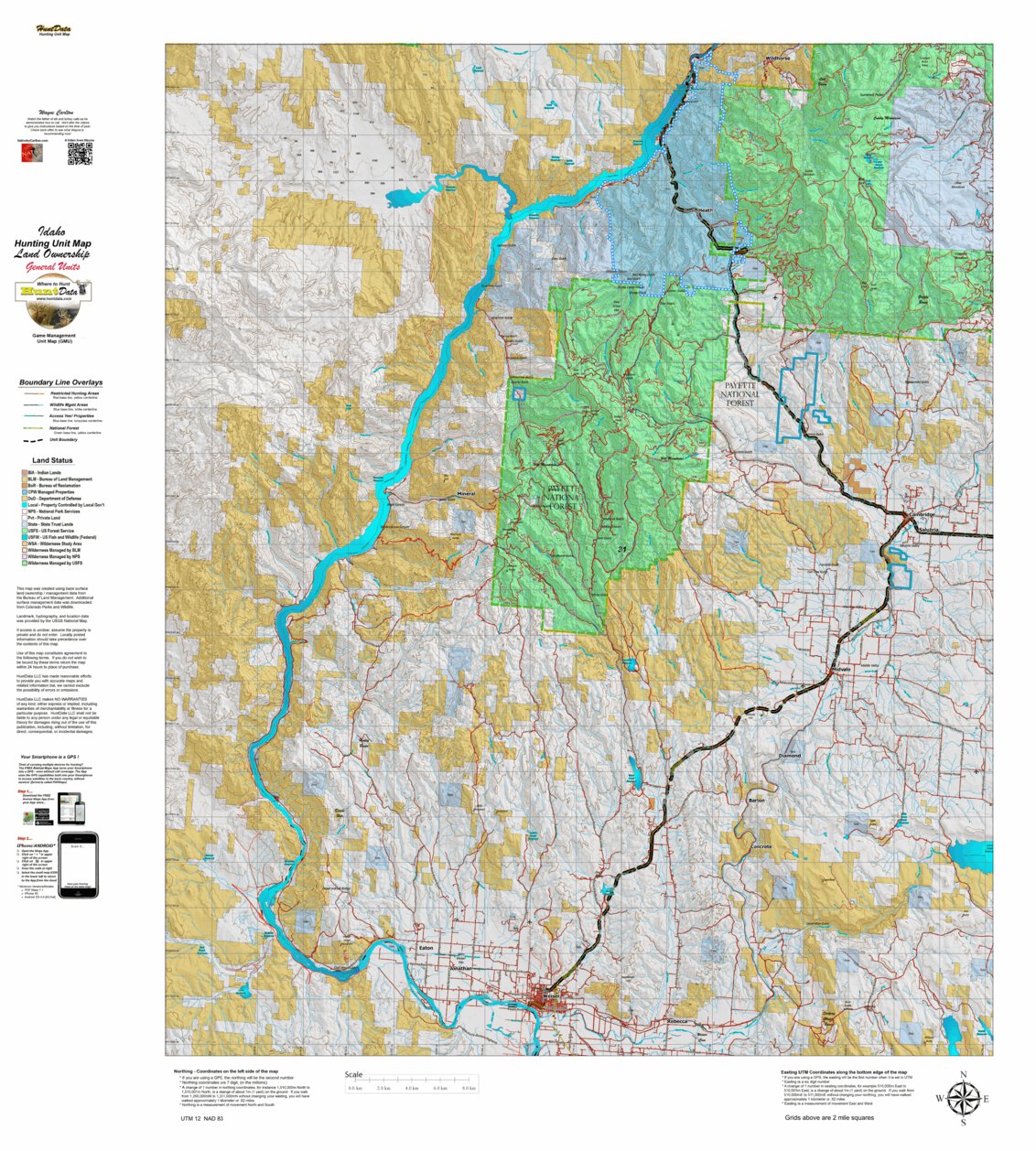 Idaho General Unit 31 Land Ownership Map by Idaho HuntData LLC | Avenza ...