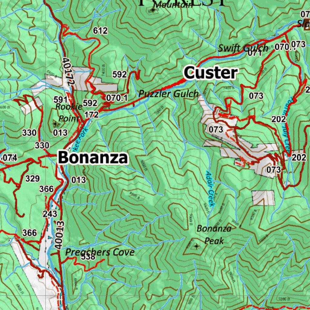 Idaho General Unit 36B Land Ownership Map by Idaho HuntData LLC ...