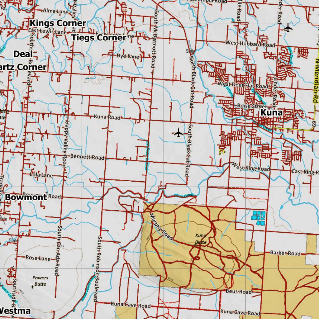 Idaho General Unit 38 Land Ownership Map map by Idaho HuntData LLC ...