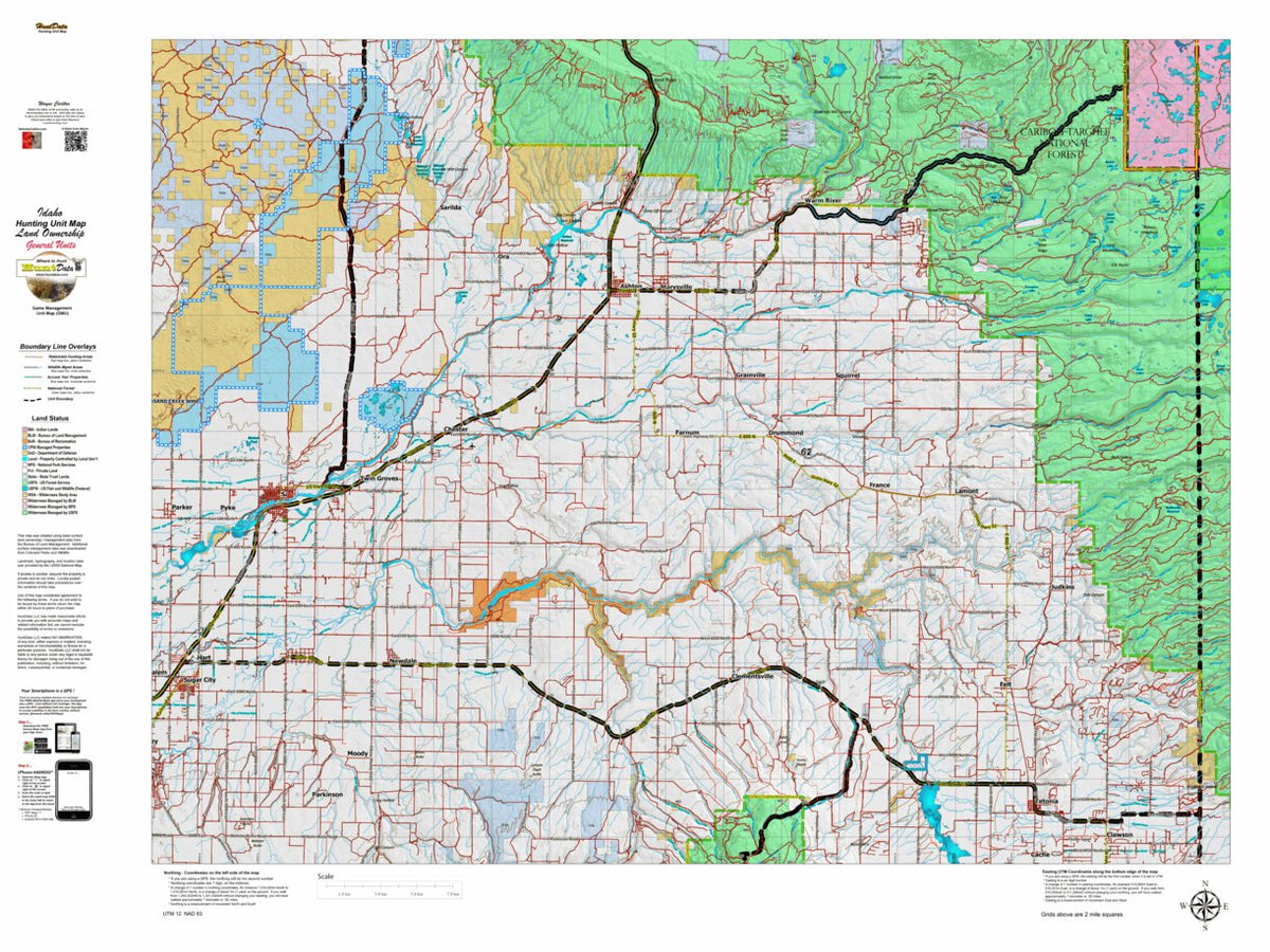 Idaho General Unit 62 Land Ownership Map by Idaho HuntData LLC | Avenza ...