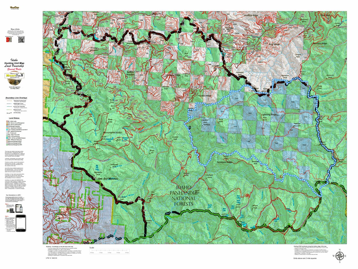 Idaho General Unit 9 Land Ownership Map by Idaho HuntData LLC | Avenza Maps
