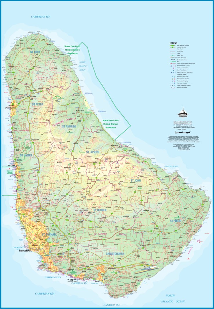 Barbados - ITMB Map by ITMB Publishing Ltd. | Avenza Maps