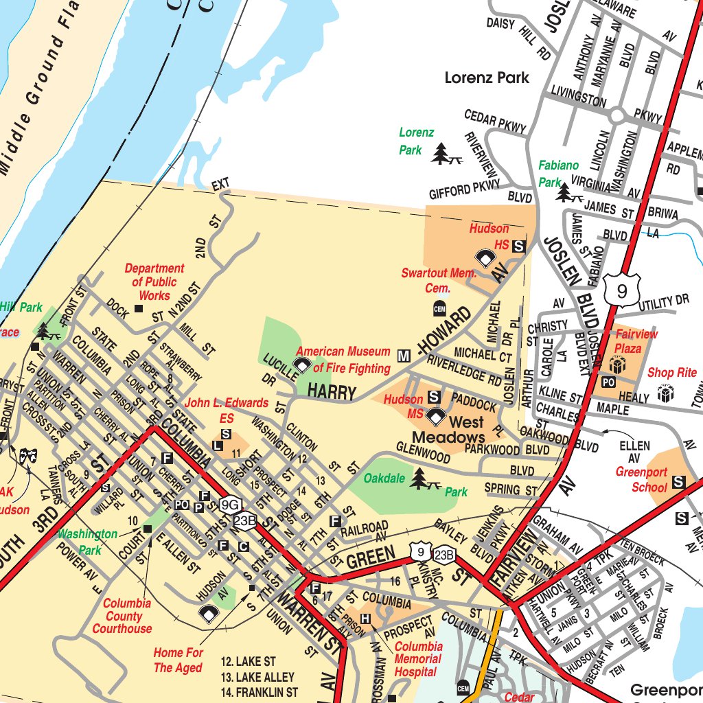 Hudson - Greenport Map by JIMAPCO | Avenza Maps