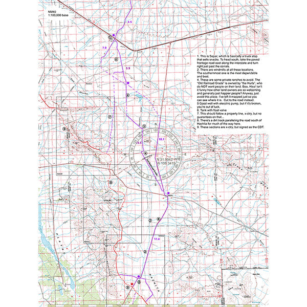 CDT New Mexico Sec 11 - The Bootheel Map by Jonathan Ley | Avenza Maps