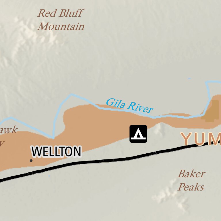 Anza Trail: Yuma County Map by Juan Bautista de Anza National Historic ...