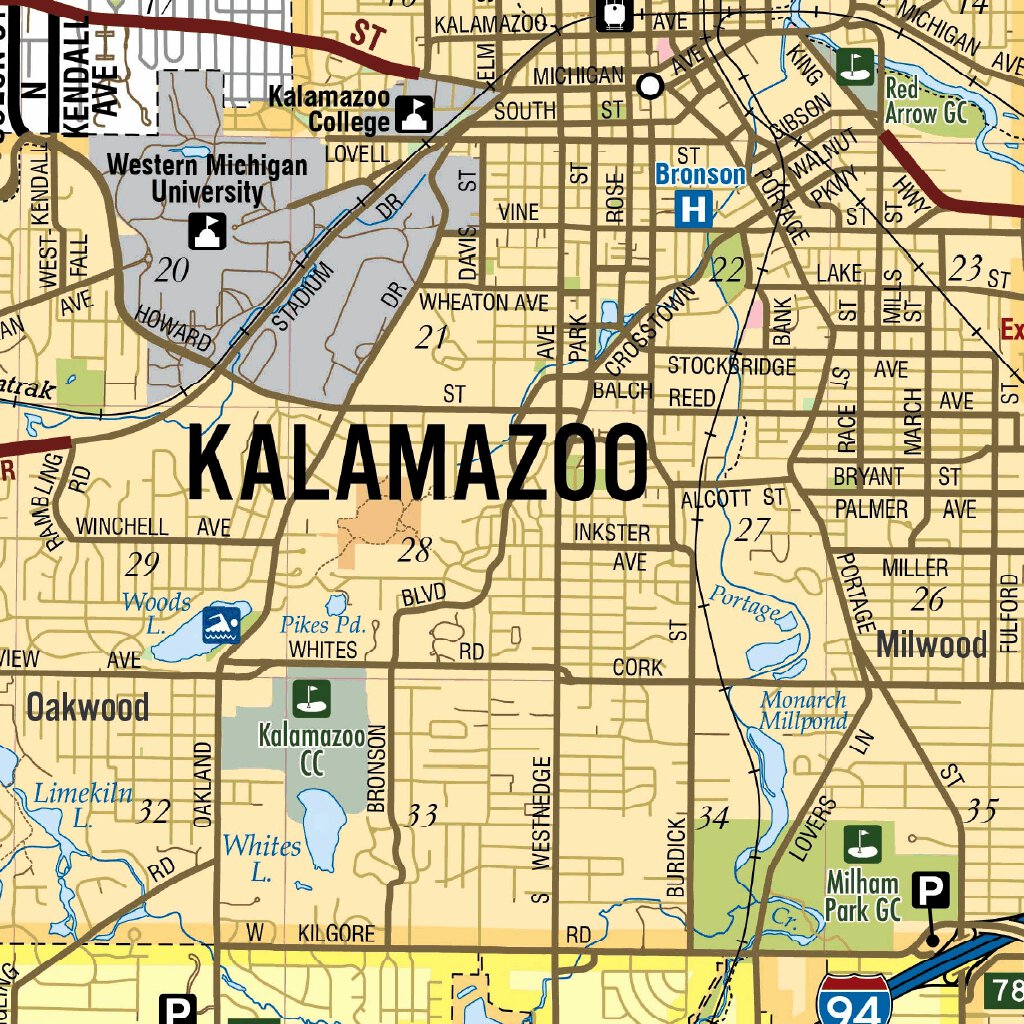 Kalamazoo County Map Printable Michigan County Map GIS Geography