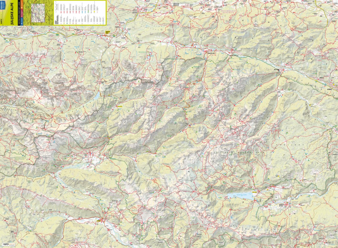 Julian Alps 1 : 40 000 Kartografija Map by Kartografija d.o.o. | Avenza ...