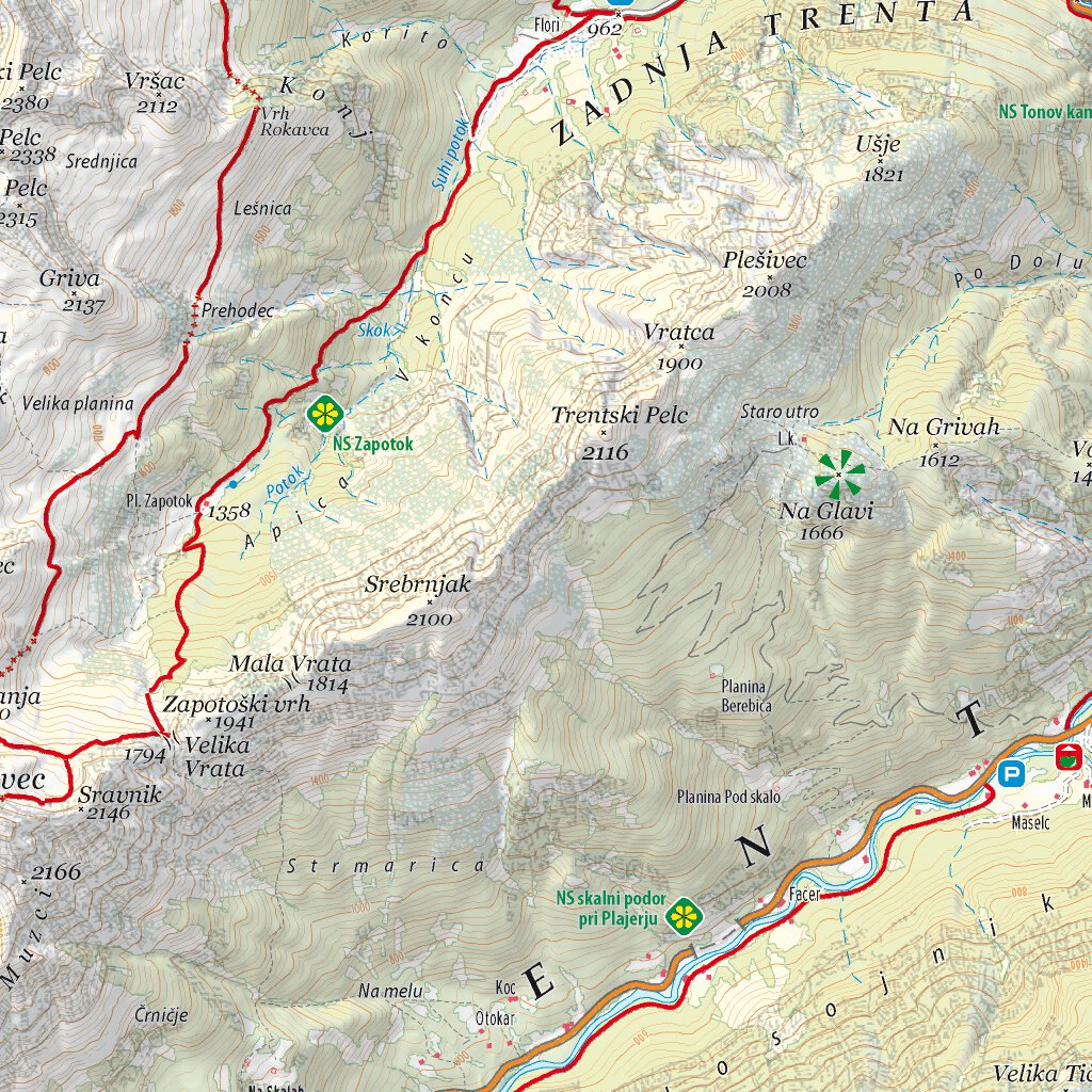 Julian Alps 1 : 40 000 Kartografija Map by Kartografija d.o.o. | Avenza ...