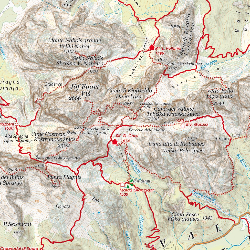 Julian Alps 1 : 40 000 Kartografija Map by Kartografija d.o.o. | Avenza ...