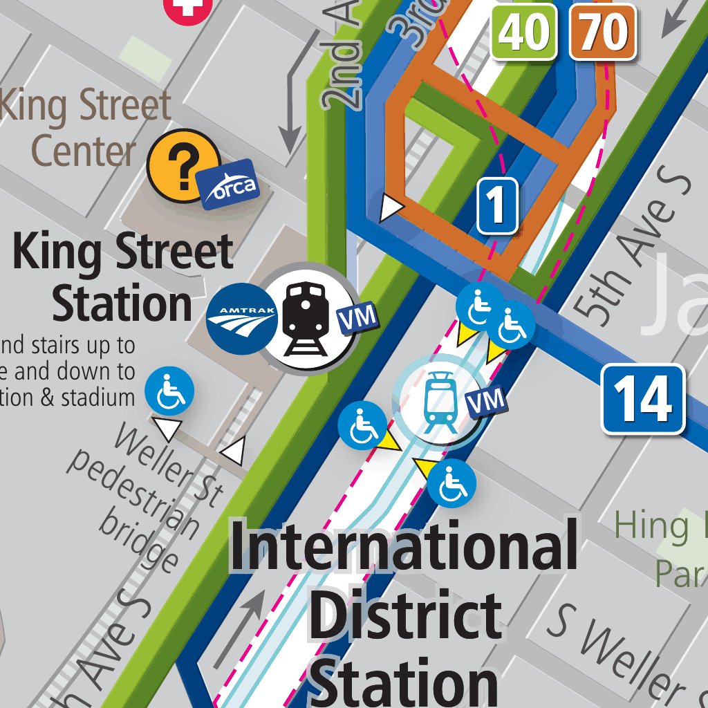 Metro Transit Downtown Seattle Map by King County Metro Transit ...
