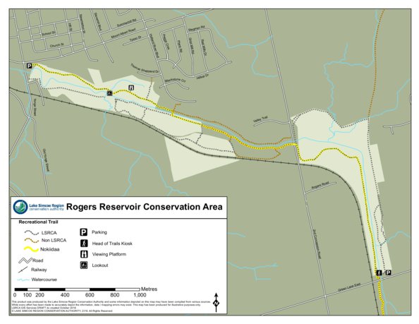 Rogers Reservoir Conservation Area Map by Lake Simcoe Region ...