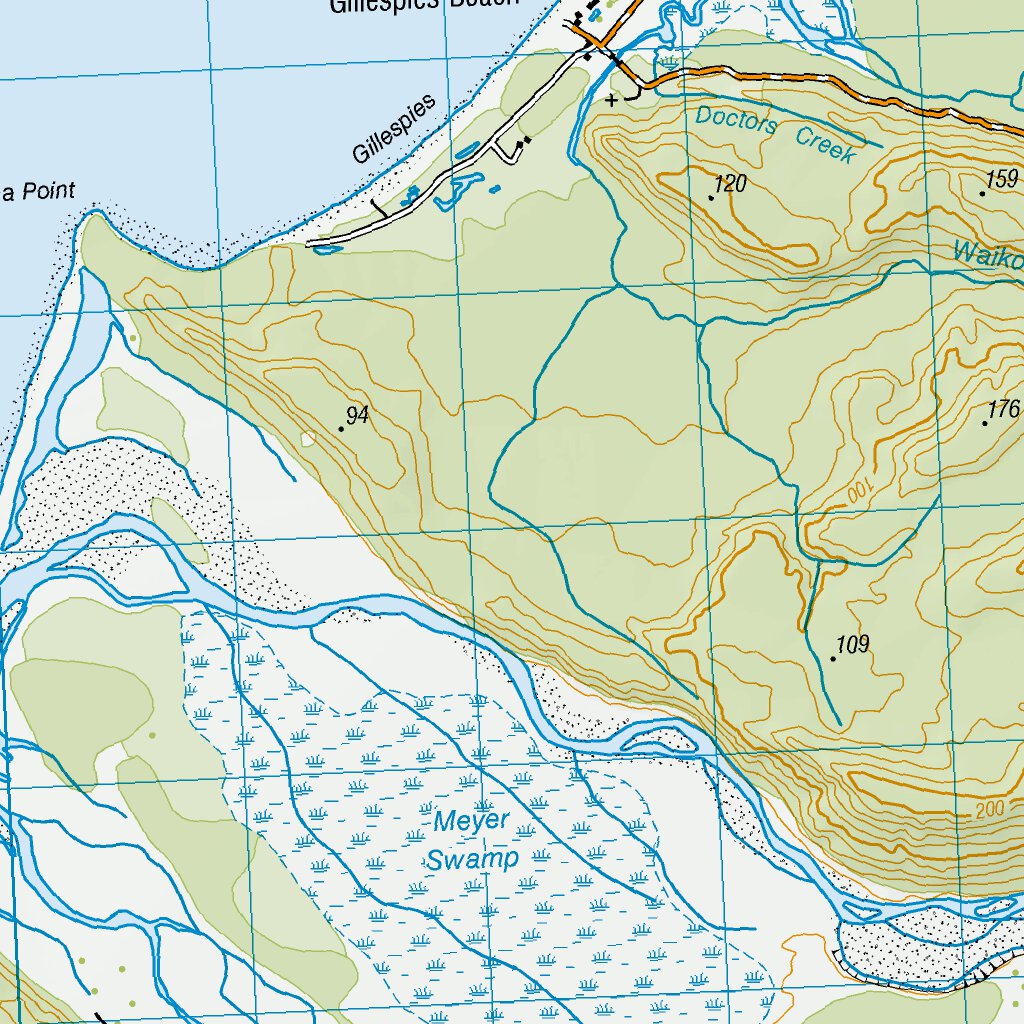 BW14ptBX14 - Waikowhai Bluff Map by Land Information New Zealand ...