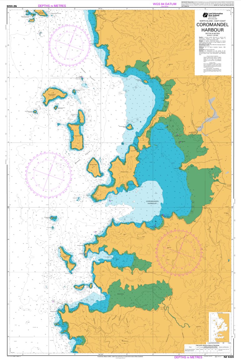 Coromandel Harbour Map by Land Information New Zealand | Avenza Maps