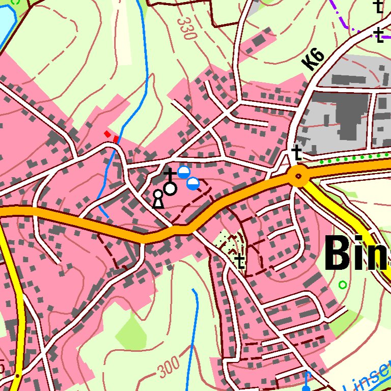 Binsfeld (1:25,000) Map by Landesamt fur Vermessung und ...