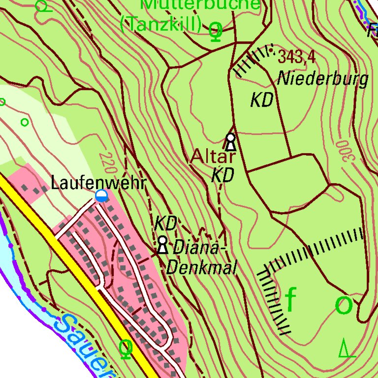 Bollendorf (1:25,000) Map by Landesamt fur Vermessung und ...