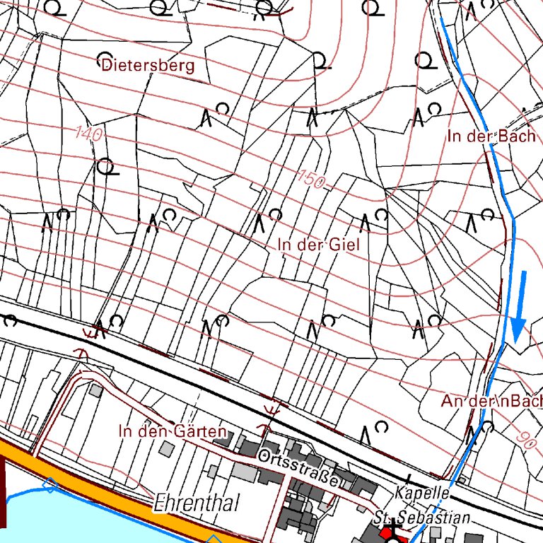 Kestert 2 (1:5,000) Map by Landesamt fur Vermessung und ...