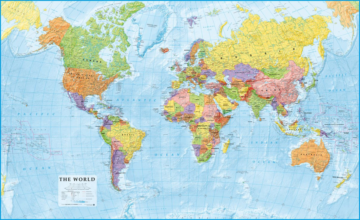 The World - Political Map by Litografia Artistica Cartografica | Avenza ...