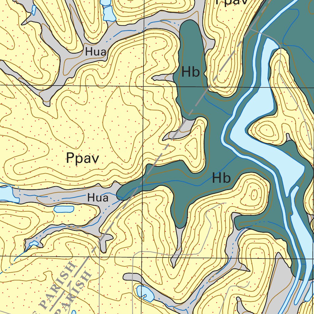 Broussard, La 24k Surface Geology Map by Louisiana Geological Survey ...