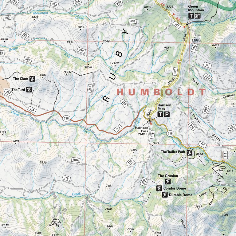 Ruby Mountains South Half Map by Map Design Studio | Avenza Maps