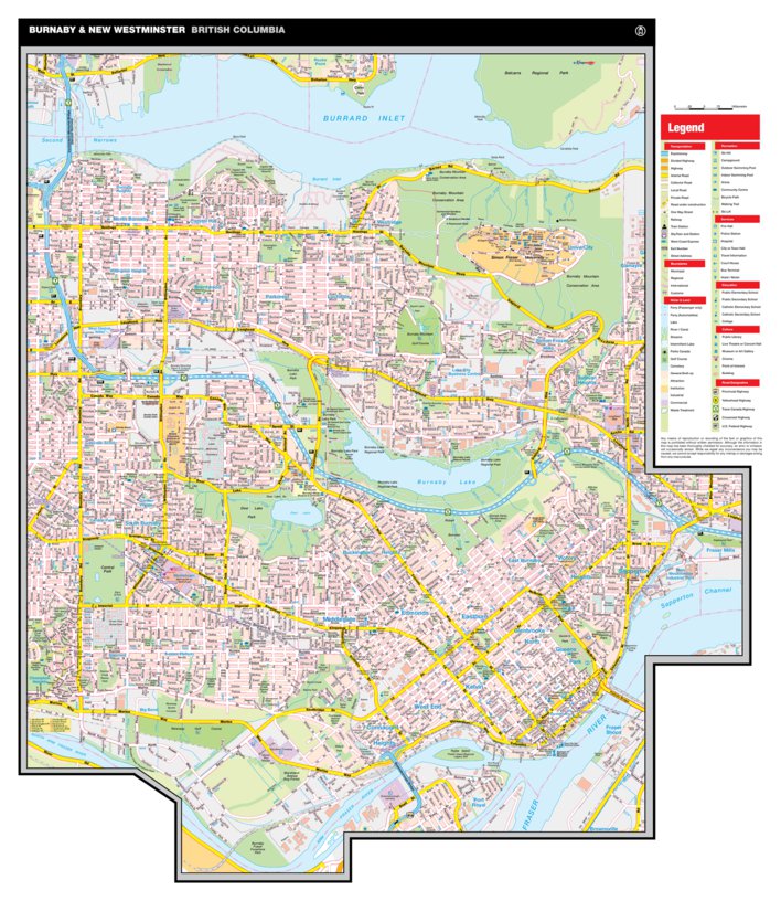 Burnaby and New Westminster, BC Map by Mapmobility Corp. | Avenza Maps
