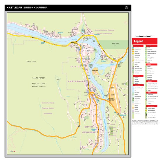 Castlegar, BC Map by Mapmobility Corp. | Avenza Maps