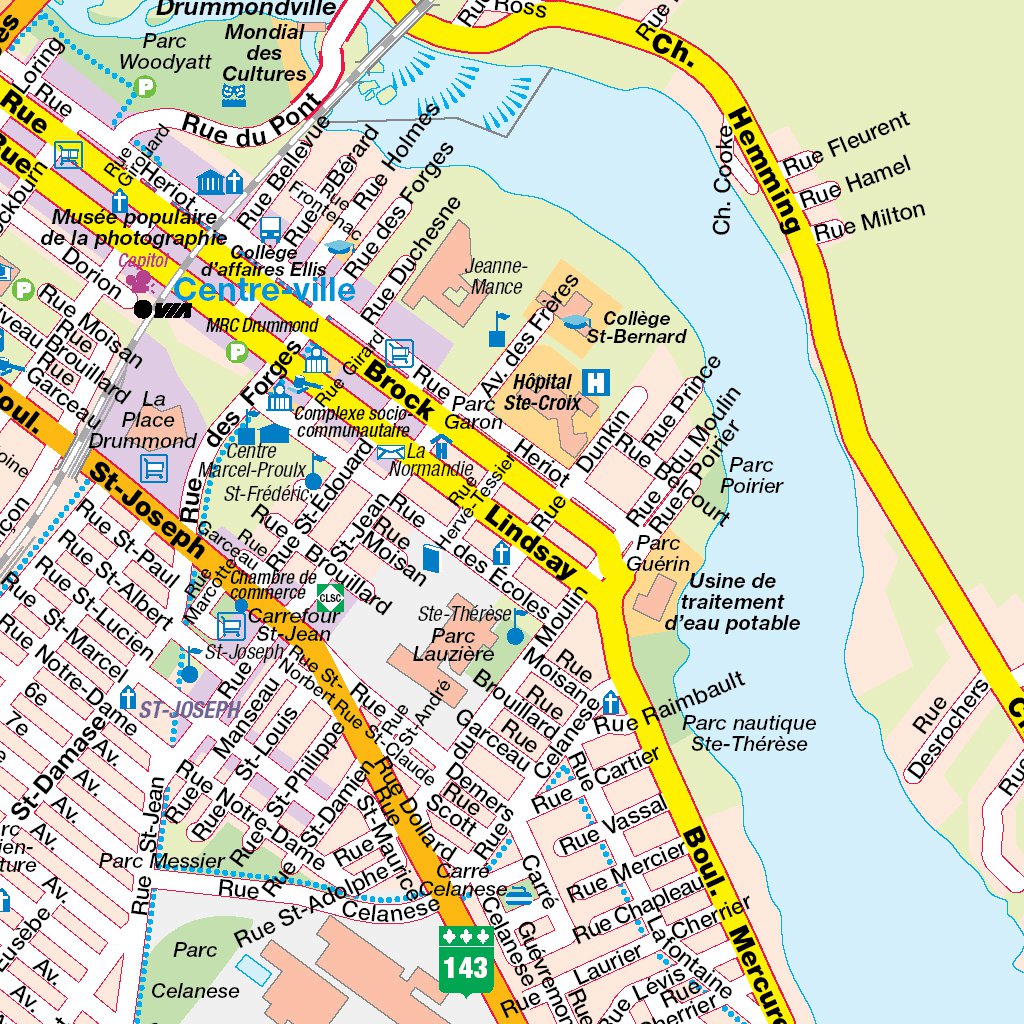 Drummondville, QC Map by Mapmobility Corp. | Avenza Maps