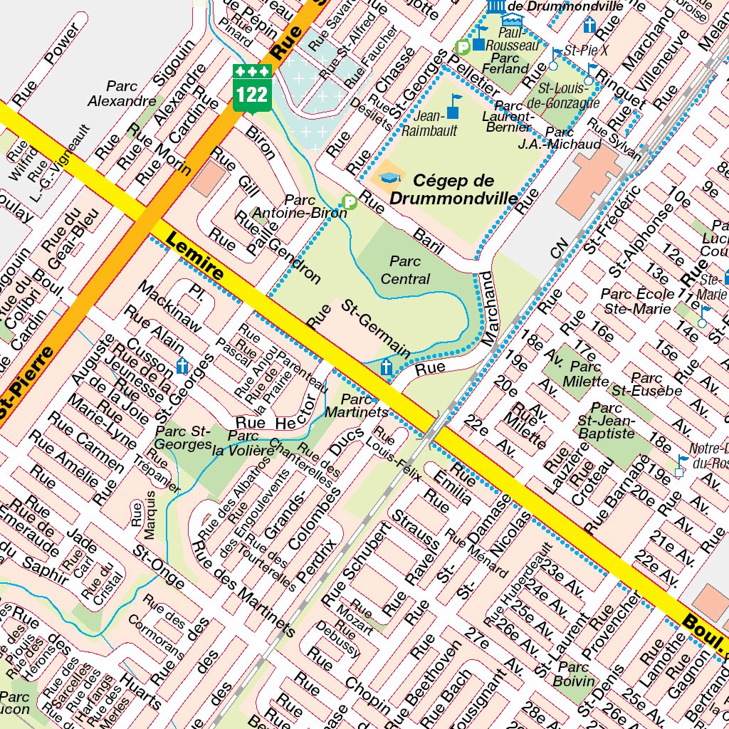 Drummondville, QC Map by Mapmobility Corp. | Avenza Maps