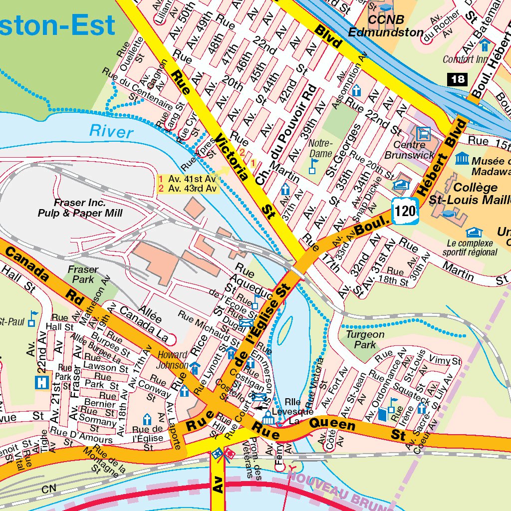 Edmunston, NB Map by Mapmobility Corp. | Avenza Maps