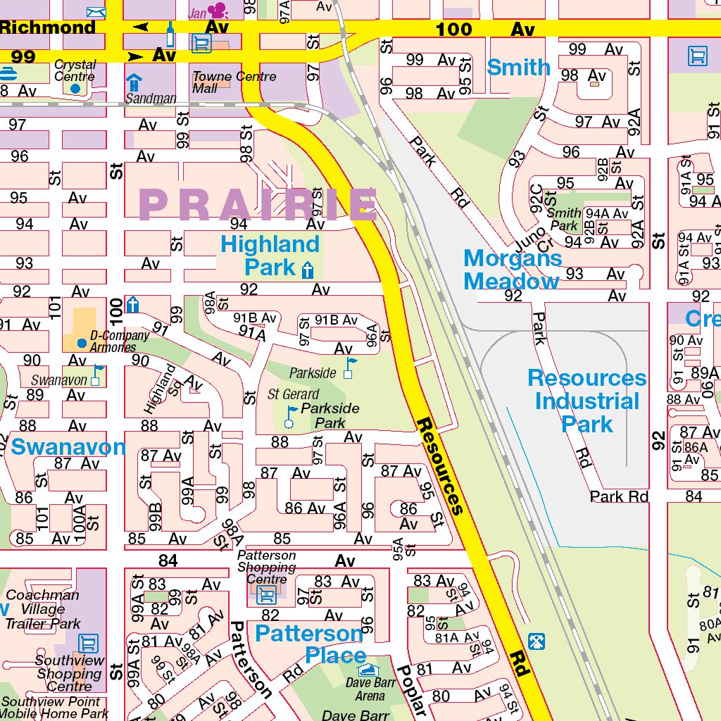 Grande Prairie, AB Map by Mapmobility Corp. | Avenza Maps