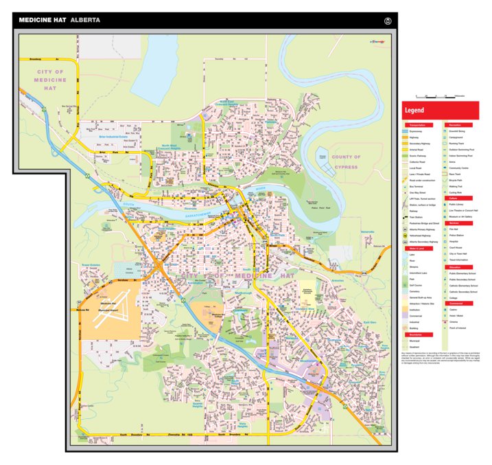 Medicine Hat, AB Map by Mapmobility Corp. | Avenza Maps
