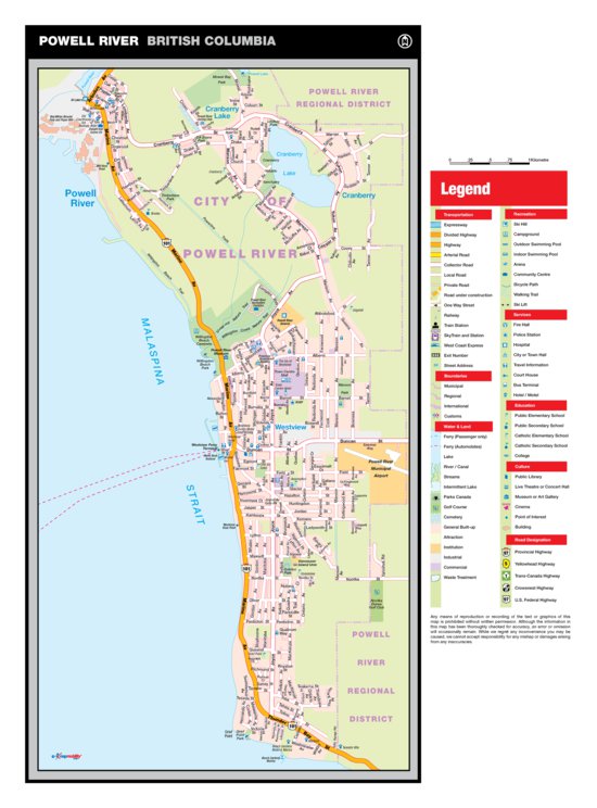 Powell River, BC Map by Mapmobility Corp. | Avenza Maps
