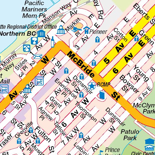 Prince Rupert, BC Map by Mapmobility Corp. | Avenza Maps