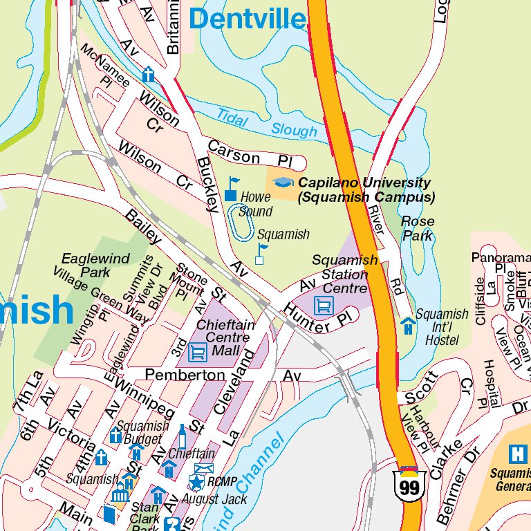 Squamish, BC Map by Mapmobility Corp. | Avenza Maps