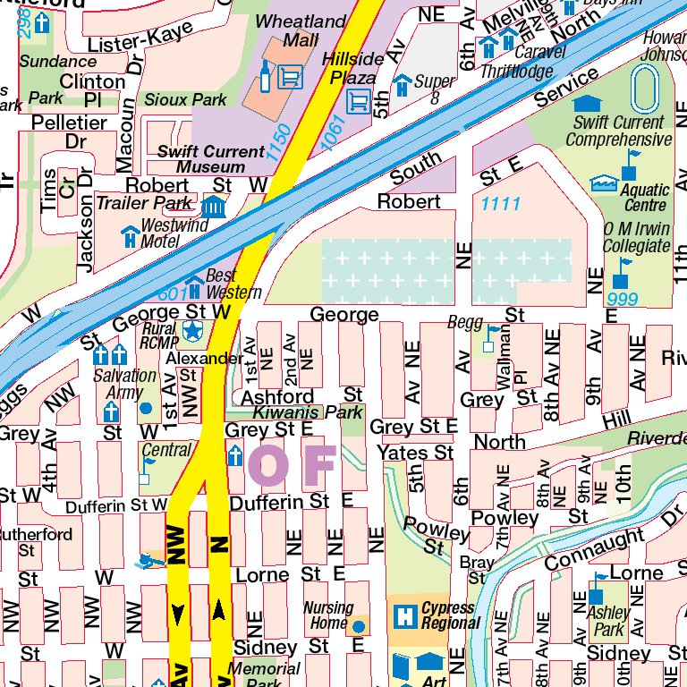 Swift Current, SK Map by Mapmobility Corp. | Avenza Maps