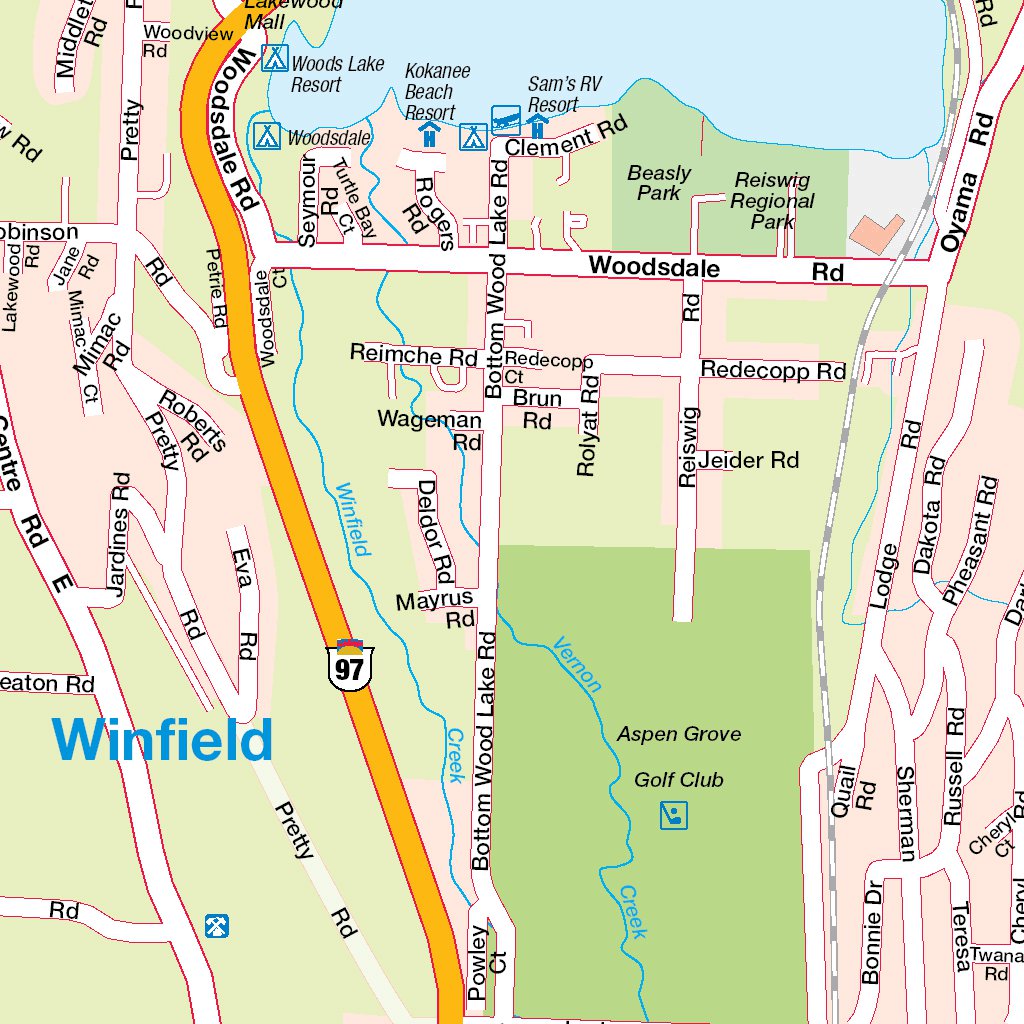 Winfield and Oyama, BC Map by Mapmobility Corp. | Avenza Maps