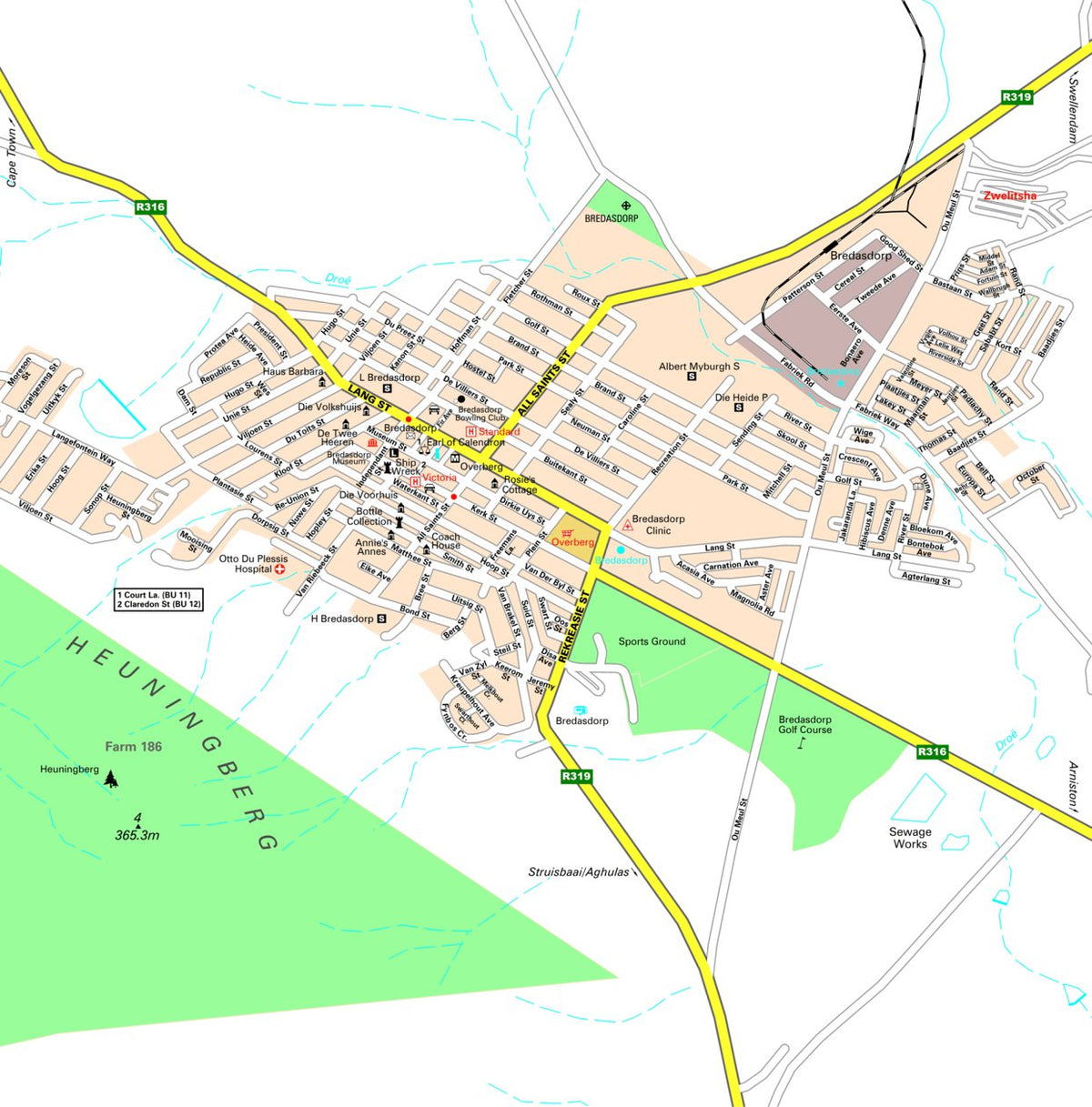 Bredasdorp Map by MapStudio | Avenza Maps