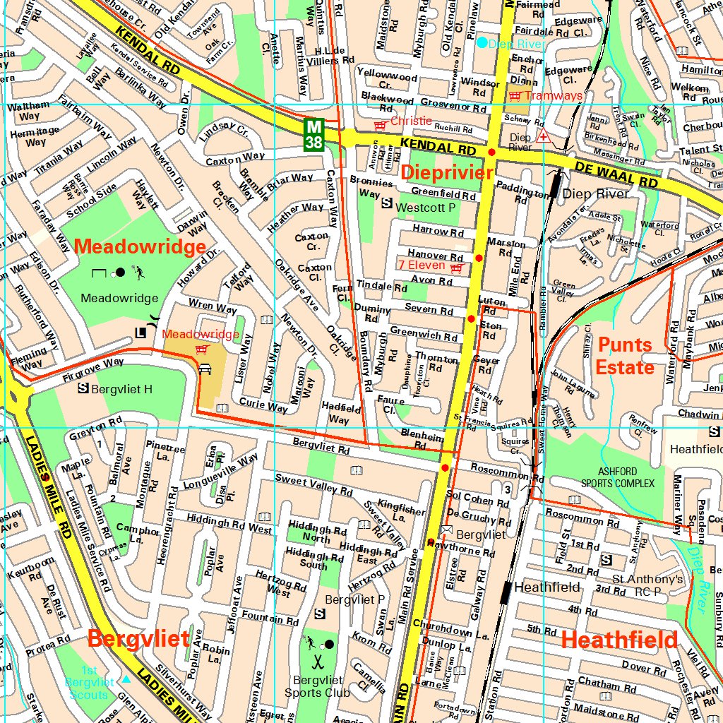 Cape Town StreetMap - South Map by MapStudio | Avenza Maps