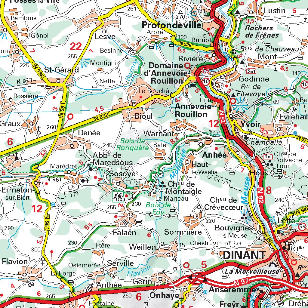 Belgique Sud, Ardenne / Zuid-België, Ardennen Map by Michelin | Avenza Maps